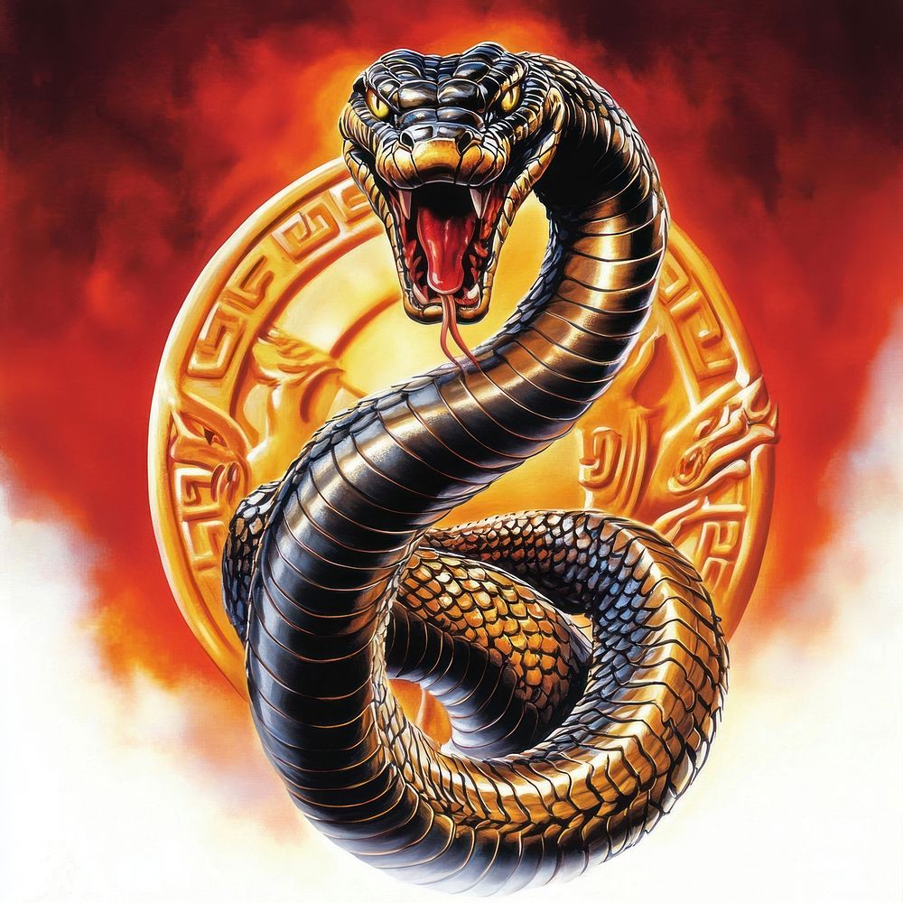 Snake powerful mythical mystical. | Free Photo Illustration - rawpixel