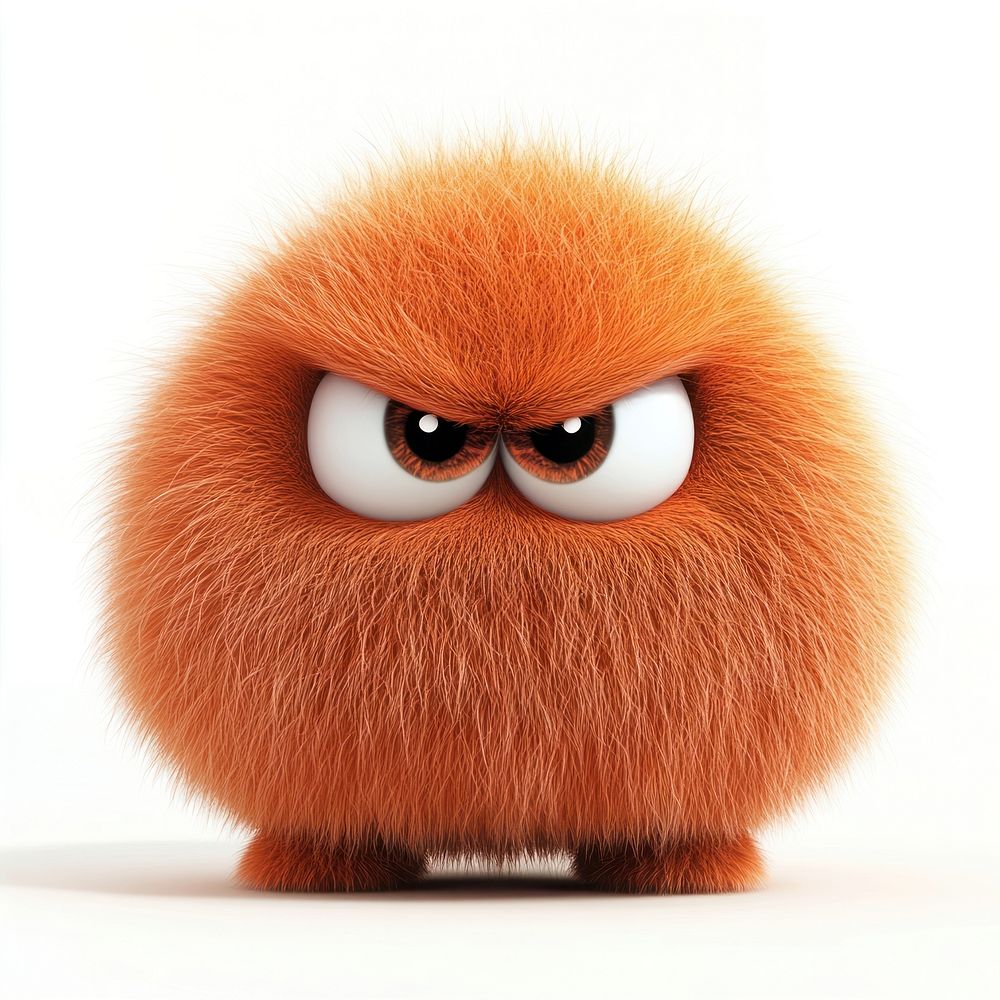 Angry monster creature cartoon fluff. | Free Photo Illustration - rawpixel
