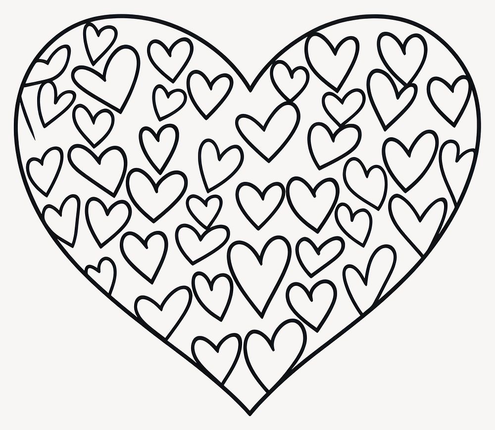Heart pattern multiple hearts vector | Free Vector - rawpixel