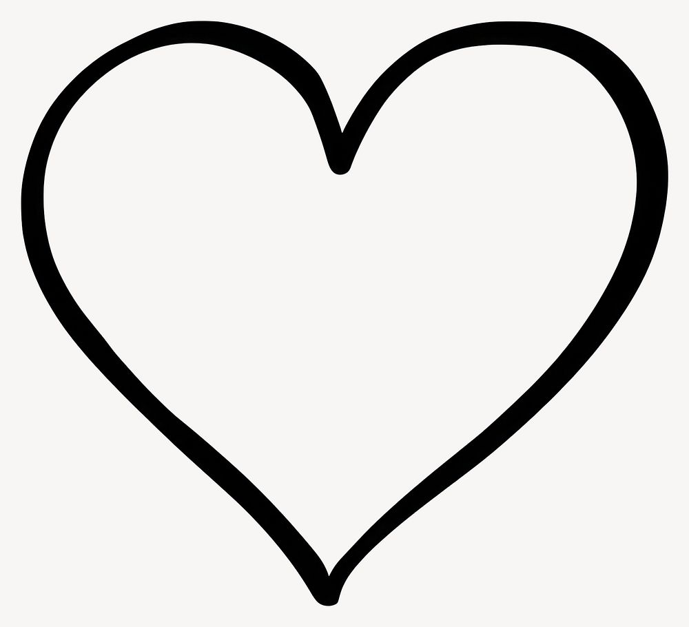 Simple black heart outline design | Free Vector - rawpixel