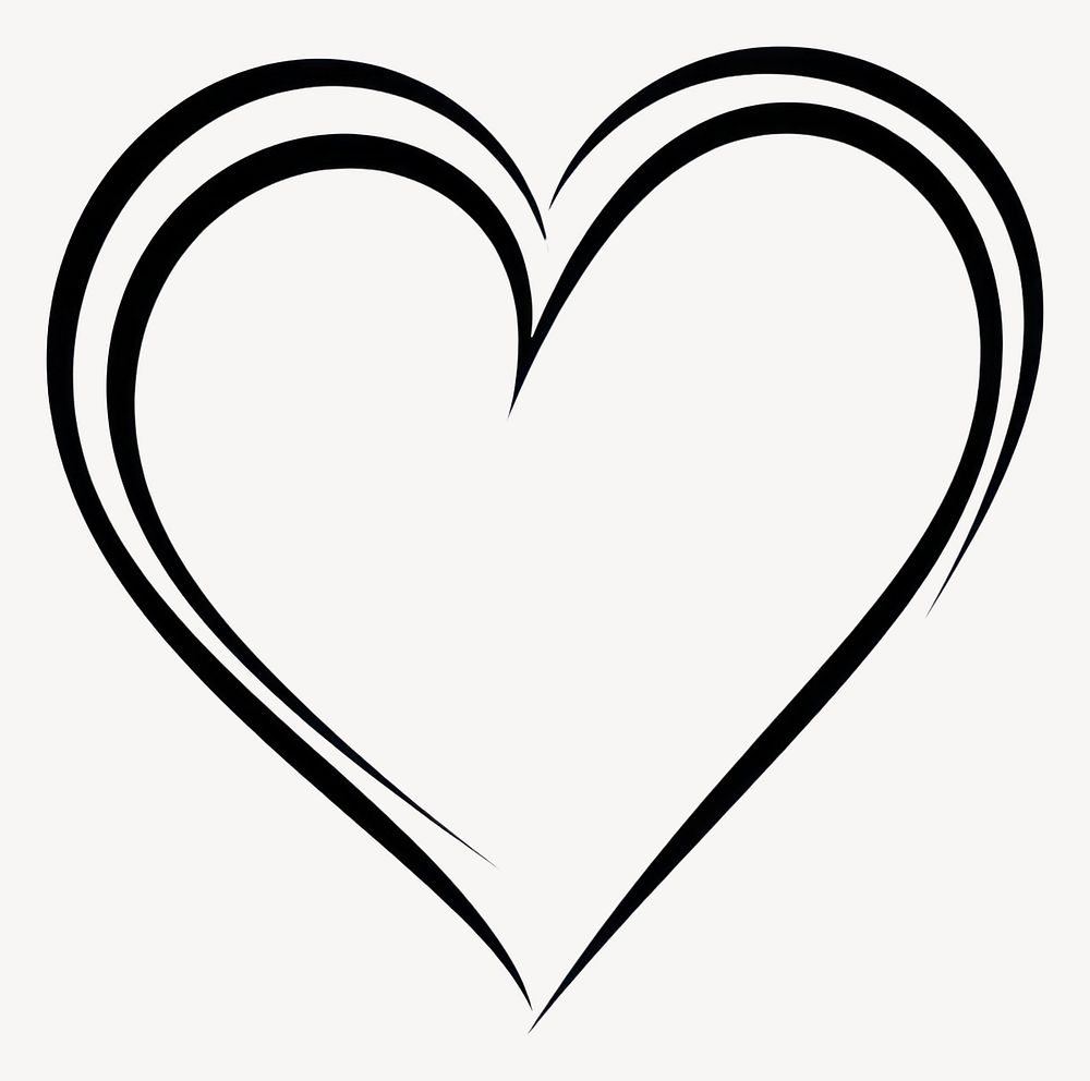 Elegant heart line art vector | Free Vector - rawpixel