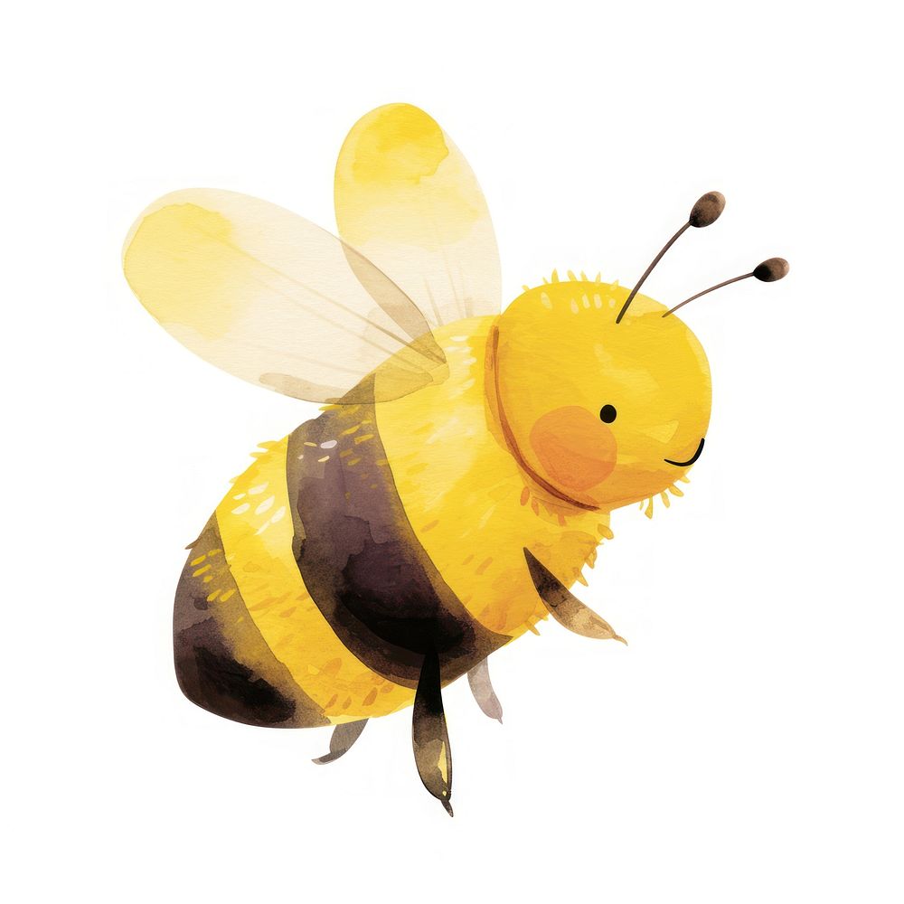 A bee illustration watercolor cute. | Free Photo Illustration - rawpixel