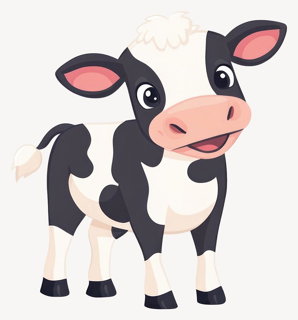 Dairy cow illustration animal white | Free Vector - rawpixel
