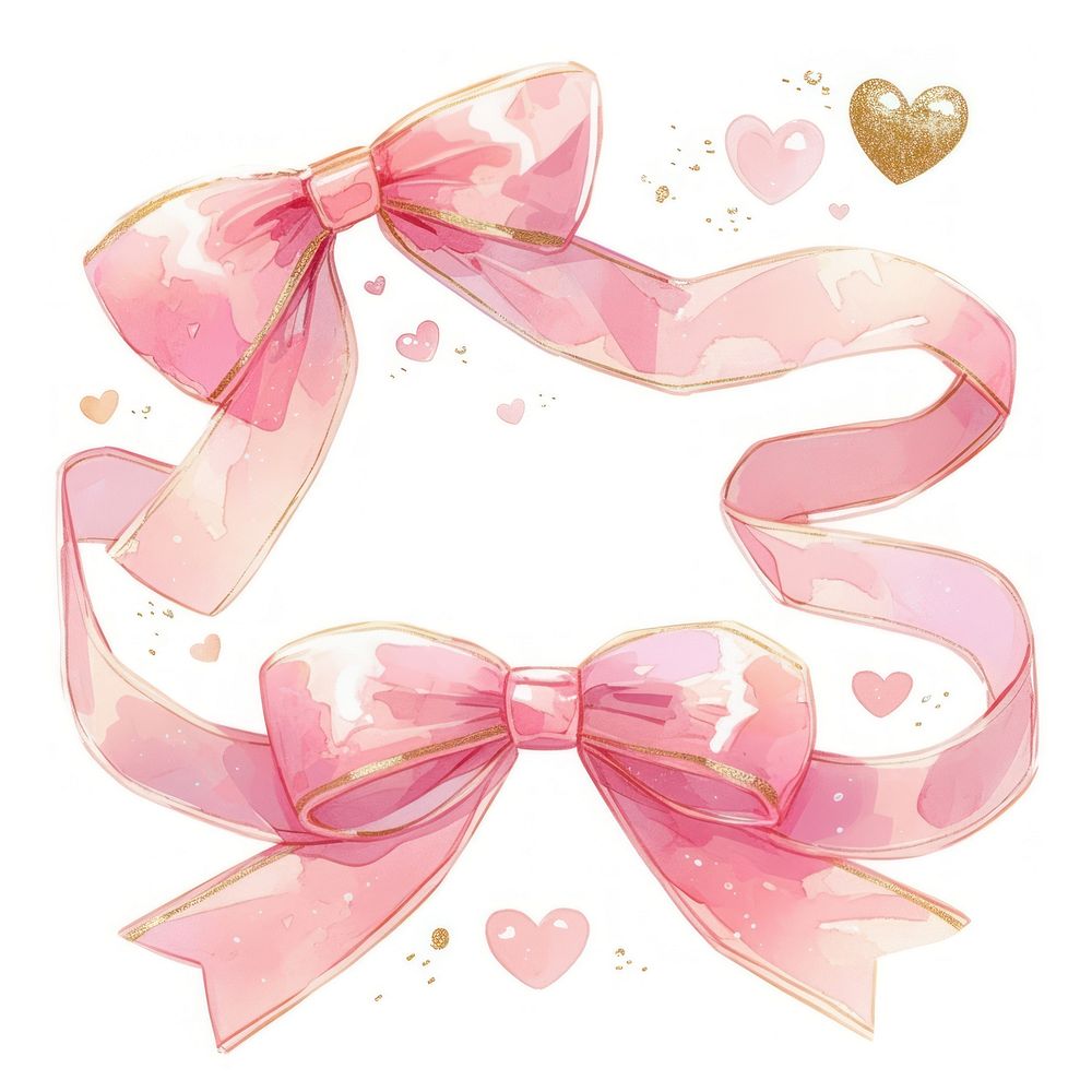 Coquette tiny ribbon illustration romantic | Free Photo Illustration ...