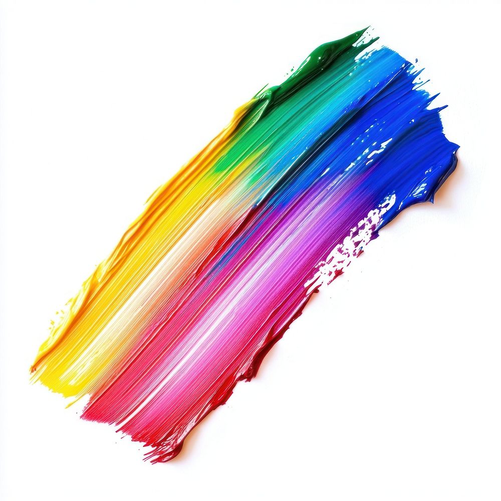 Rainbow flat paint brush stroke | Free Photo - rawpixel