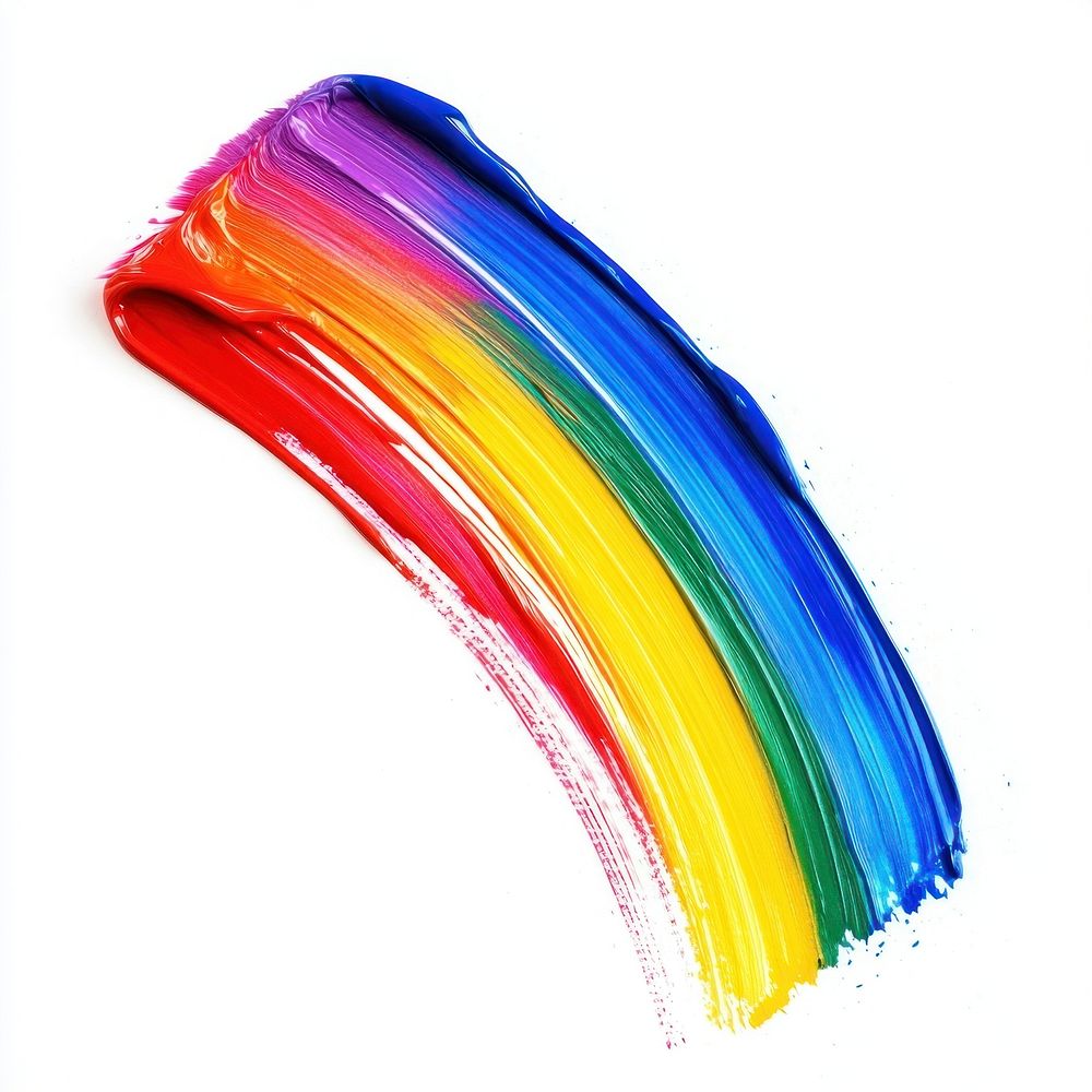 Rainbow flat paint brush stroke | Free Photo - rawpixel