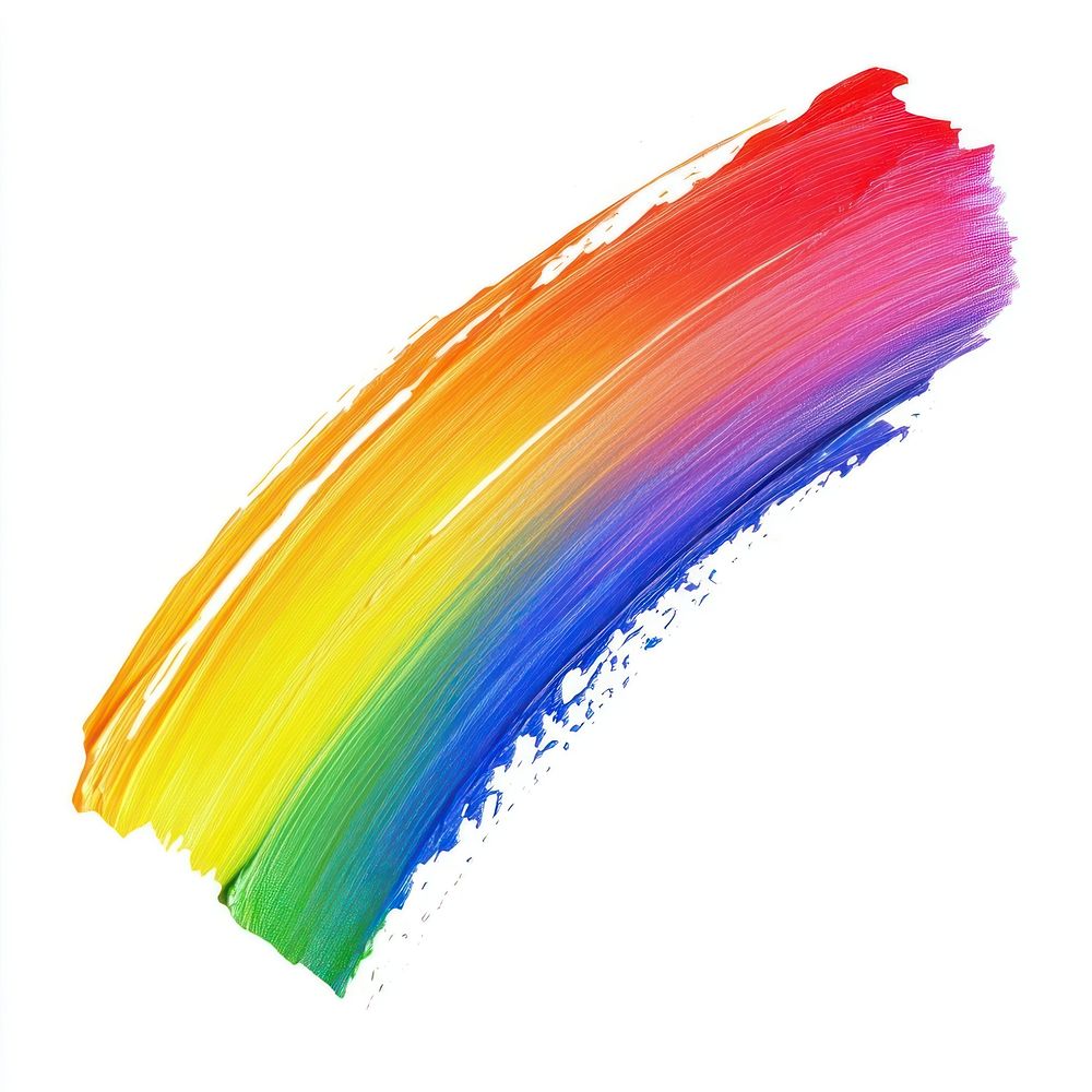 Rainbow flat paint brush stroke | Free Photo - rawpixel