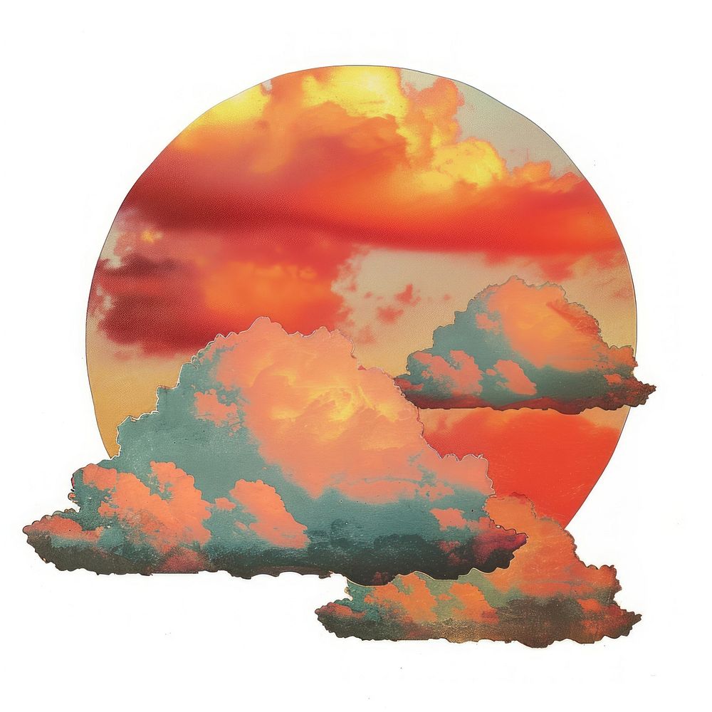 Cloud collage cutouts clouds sunset | Free Photo Illustration - rawpixel