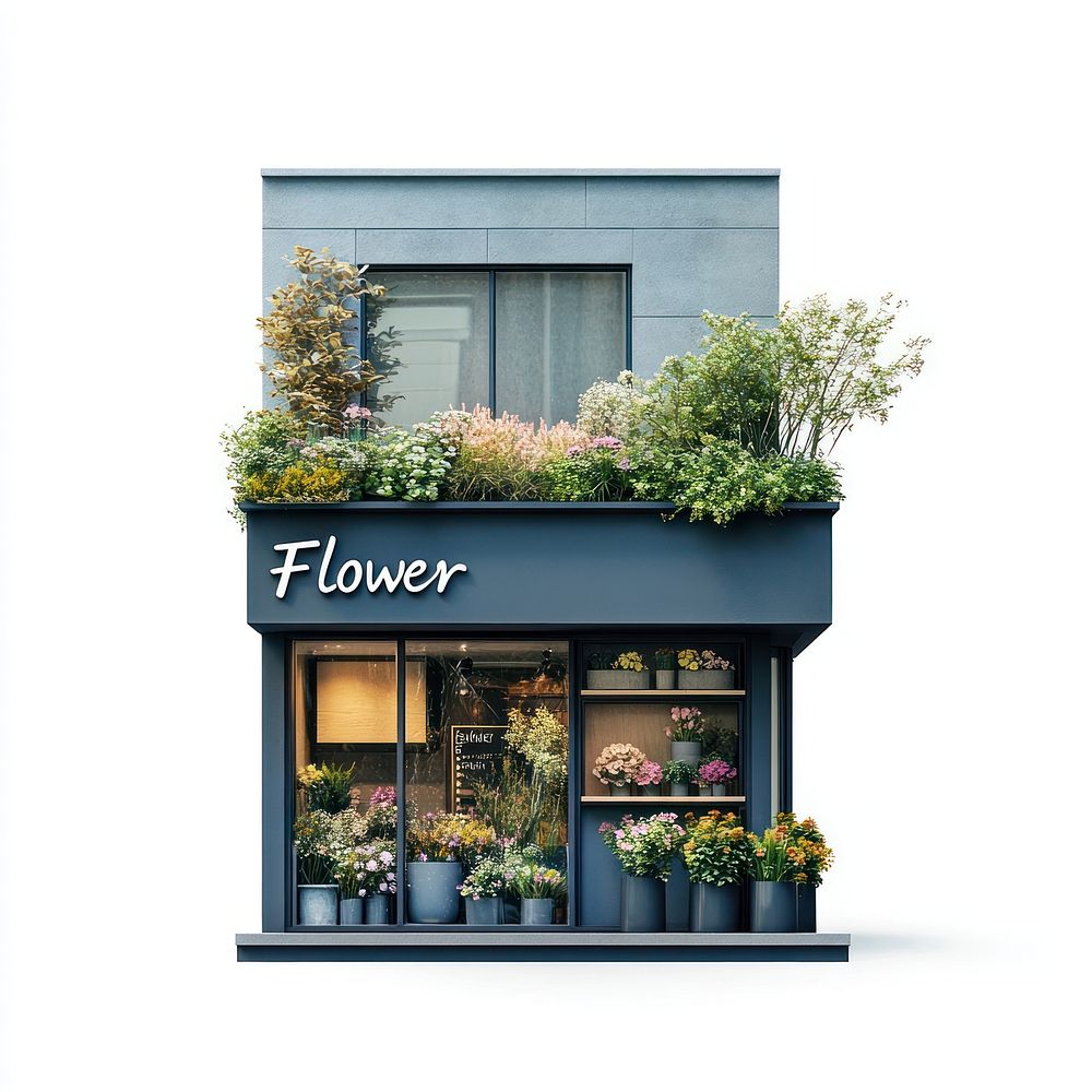 Real flower shop facade architecture | Free Photo - rawpixel