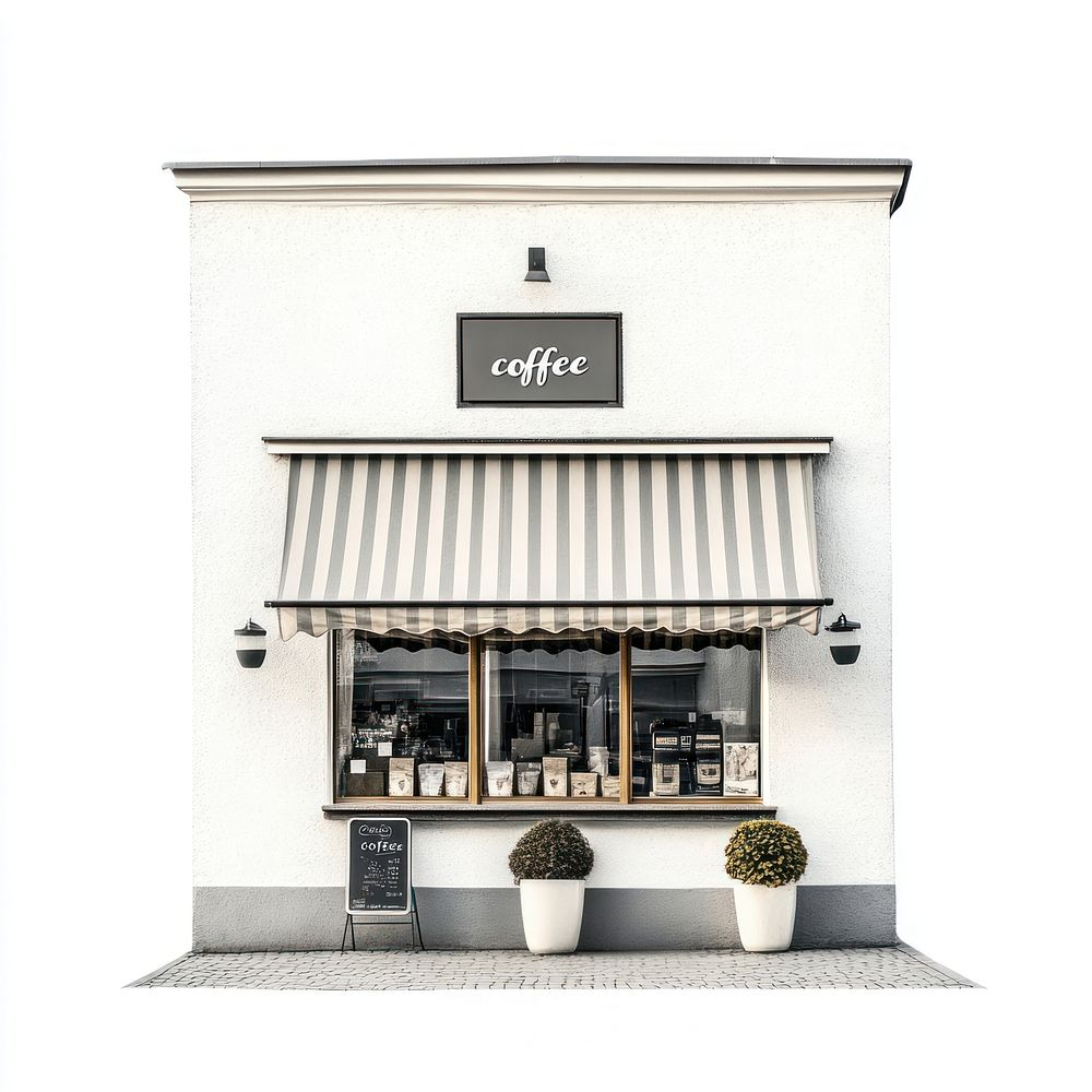Real coffee shop architecture awning | Free Photo - rawpixel