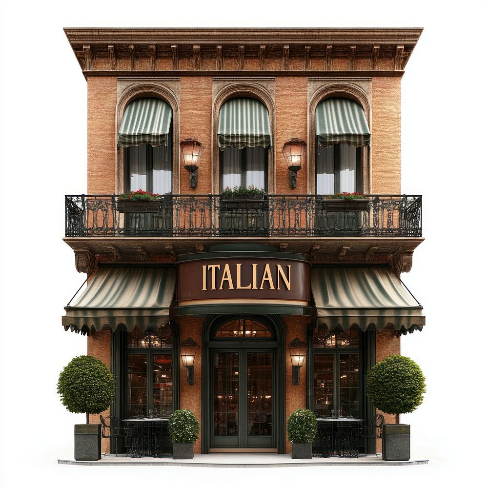 Real restaurant facade architecture italian | Free Photo - rawpixel