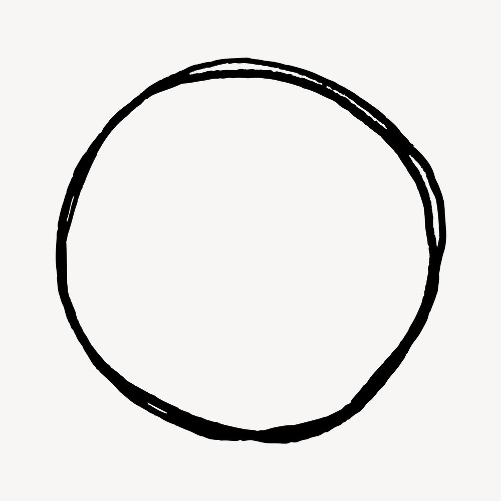 Hand-drawn imperfect black circle illustration | Free Photo ...