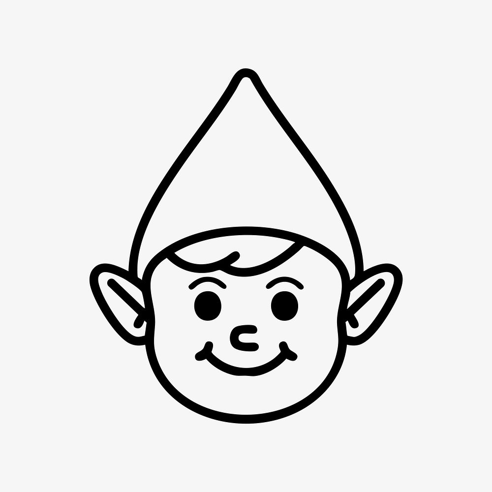 Christmas elf head illustration drawing | Free Photo Illustration ...
