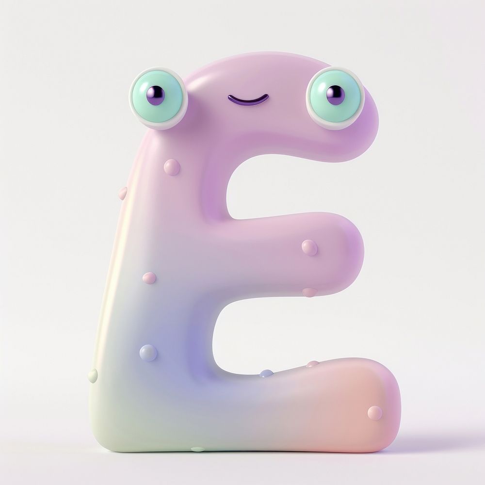 E Letter illustration cartoon letter. | Free Photo Illustration - rawpixel
