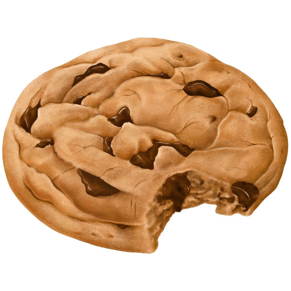 delicious chocolate chip cookie bite | Premium Photo Illustration ...