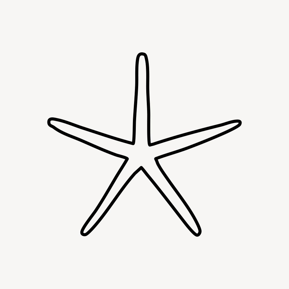 Minimalist starfish line art | Free Photo Illustration - rawpixel