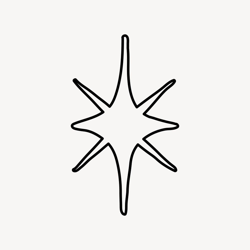 Minimalist starburst line art | Free Photo Illustration - rawpixel