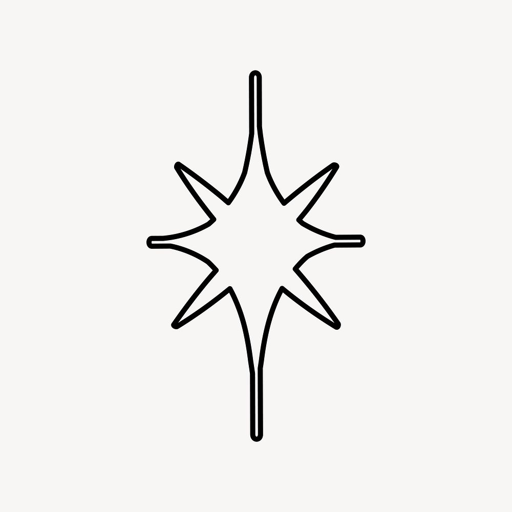 Minimalist starburst line art vector | Free Vector Illustration - rawpixel