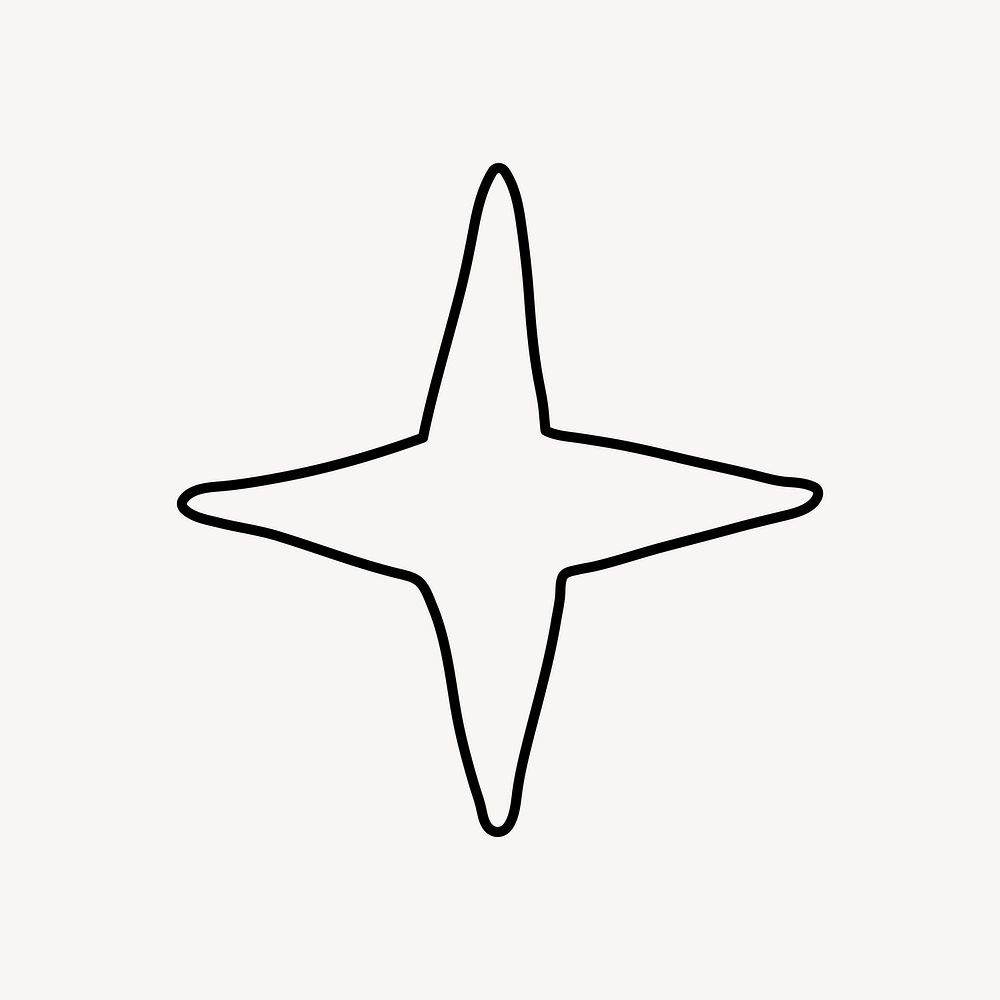 Minimalist abstract star outline vector | Free Vector Illustration ...