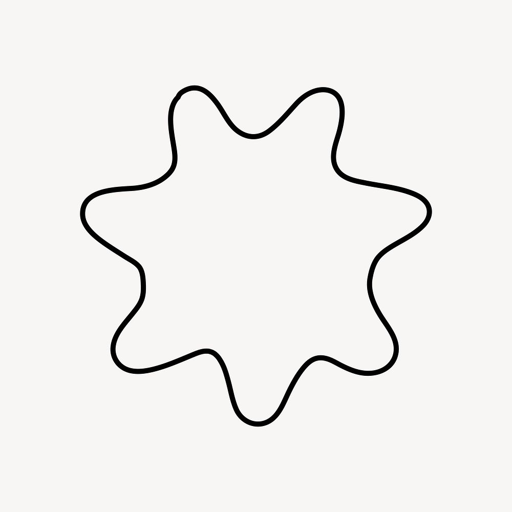 Abstract wavy star outline design | Free Vector Illustration - rawpixel