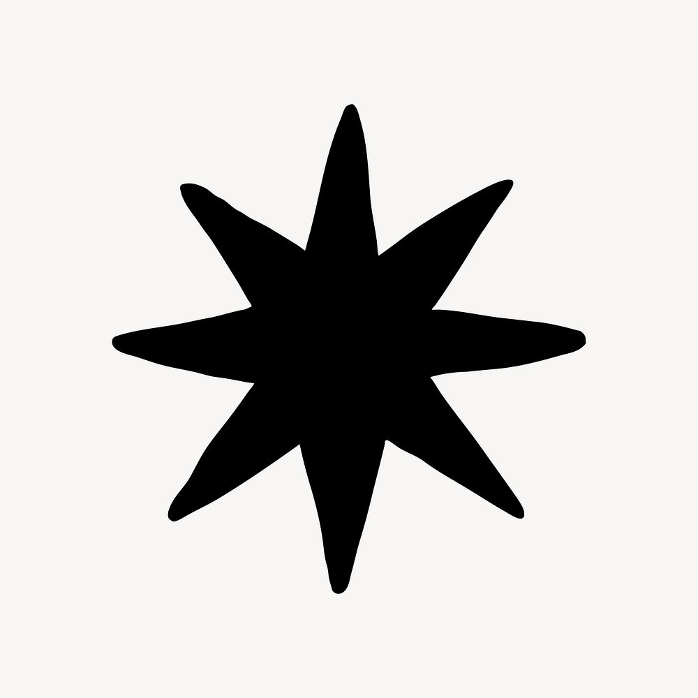Bold black star silhouette vector | Free Vector Illustration - rawpixel
