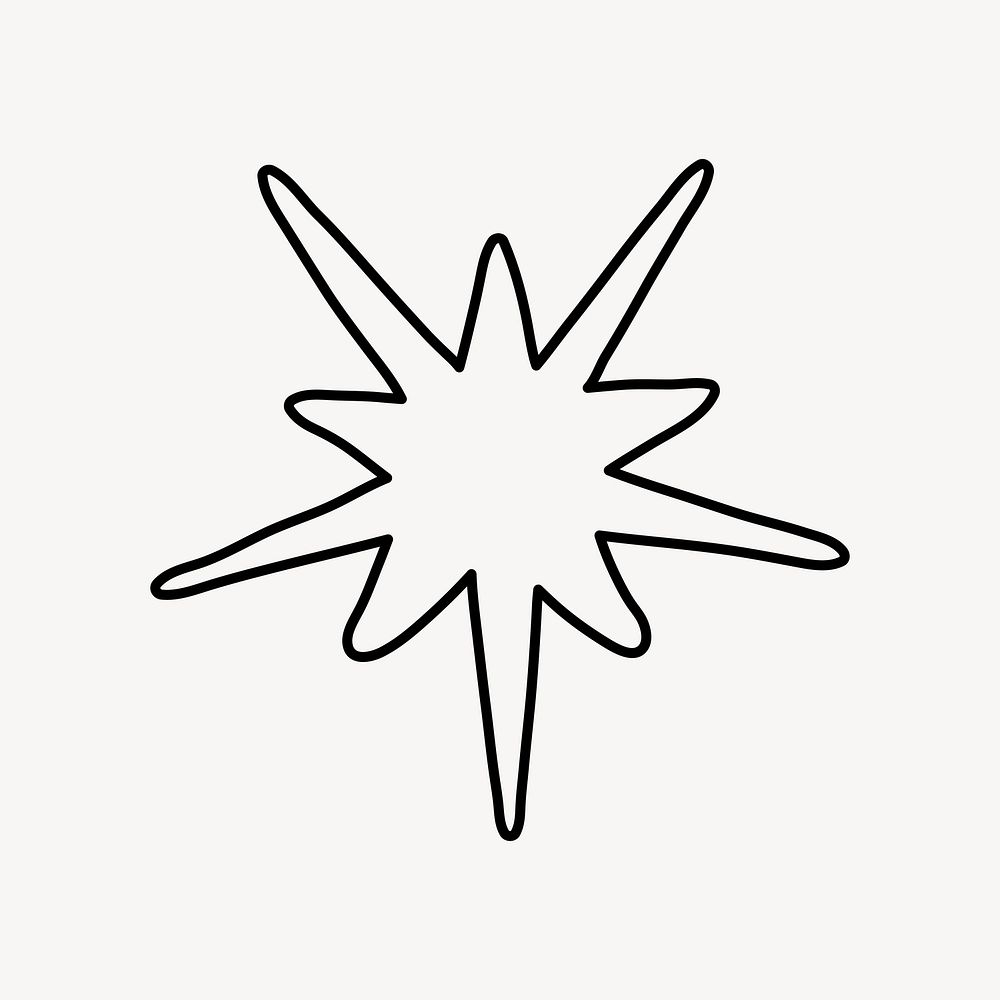 Minimalist starburst line art vector | Free Vector Illustration - rawpixel
