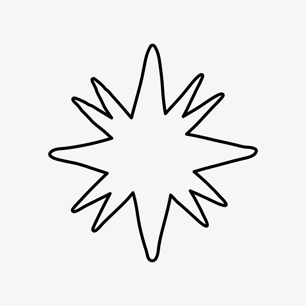 Abstract starburst line art vector | Free Vector Illustration - rawpixel