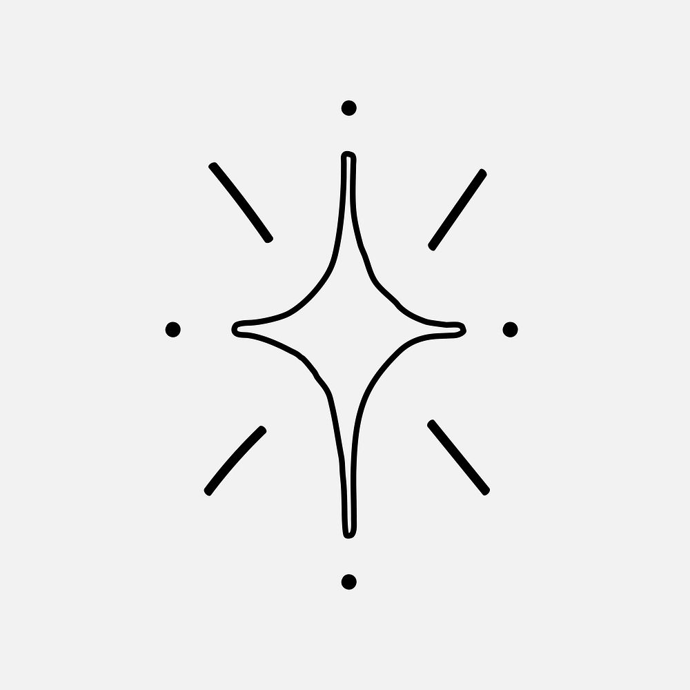 Minimalist starburst line art vector | Free Vector Illustration - rawpixel