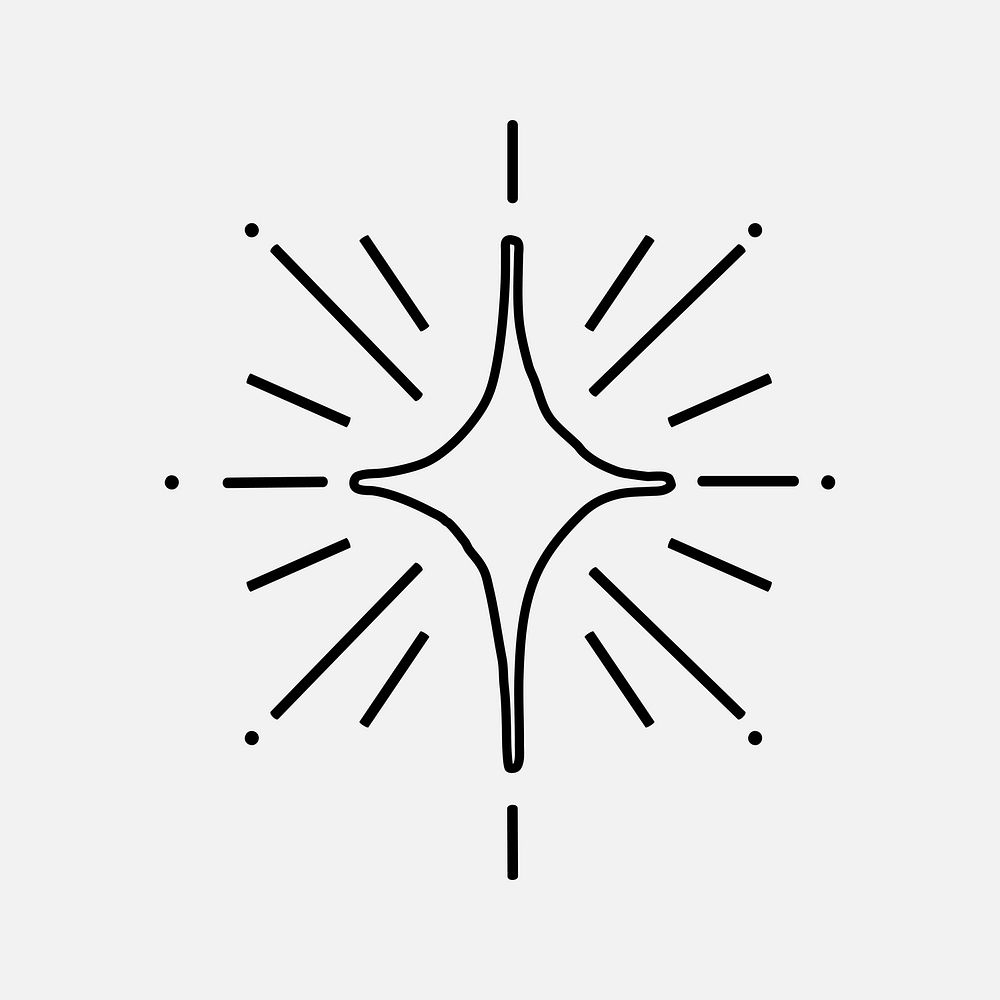 Minimalist starburst line art | Free Photo Illustration - rawpixel