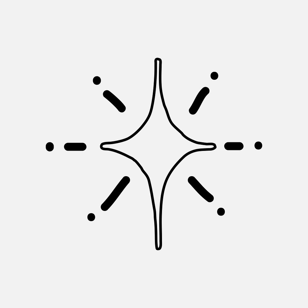 Minimalist starburst line art vector | Free Vector Illustration - rawpixel