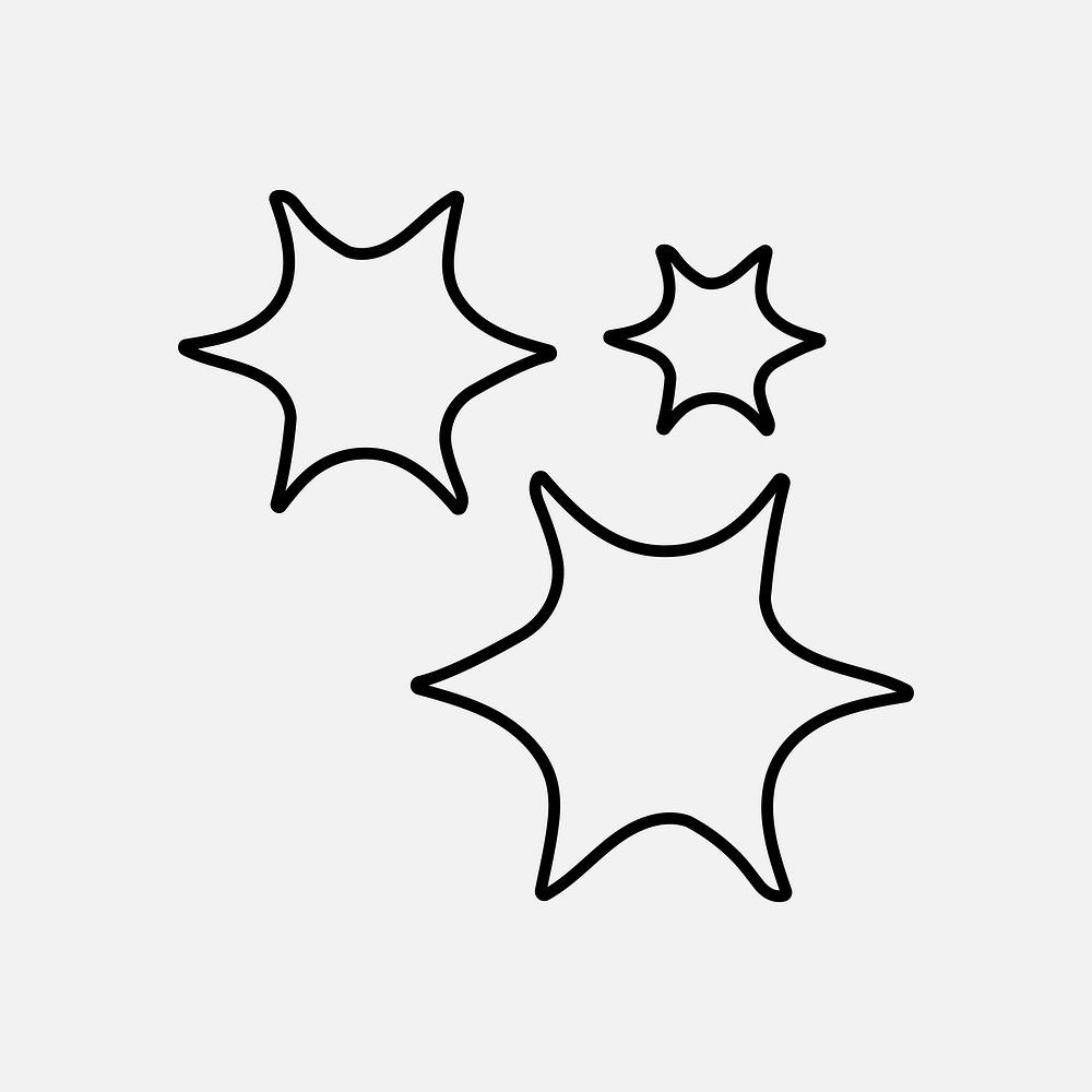 Simple starburst line art vector | Free Vector Illustration - rawpixel
