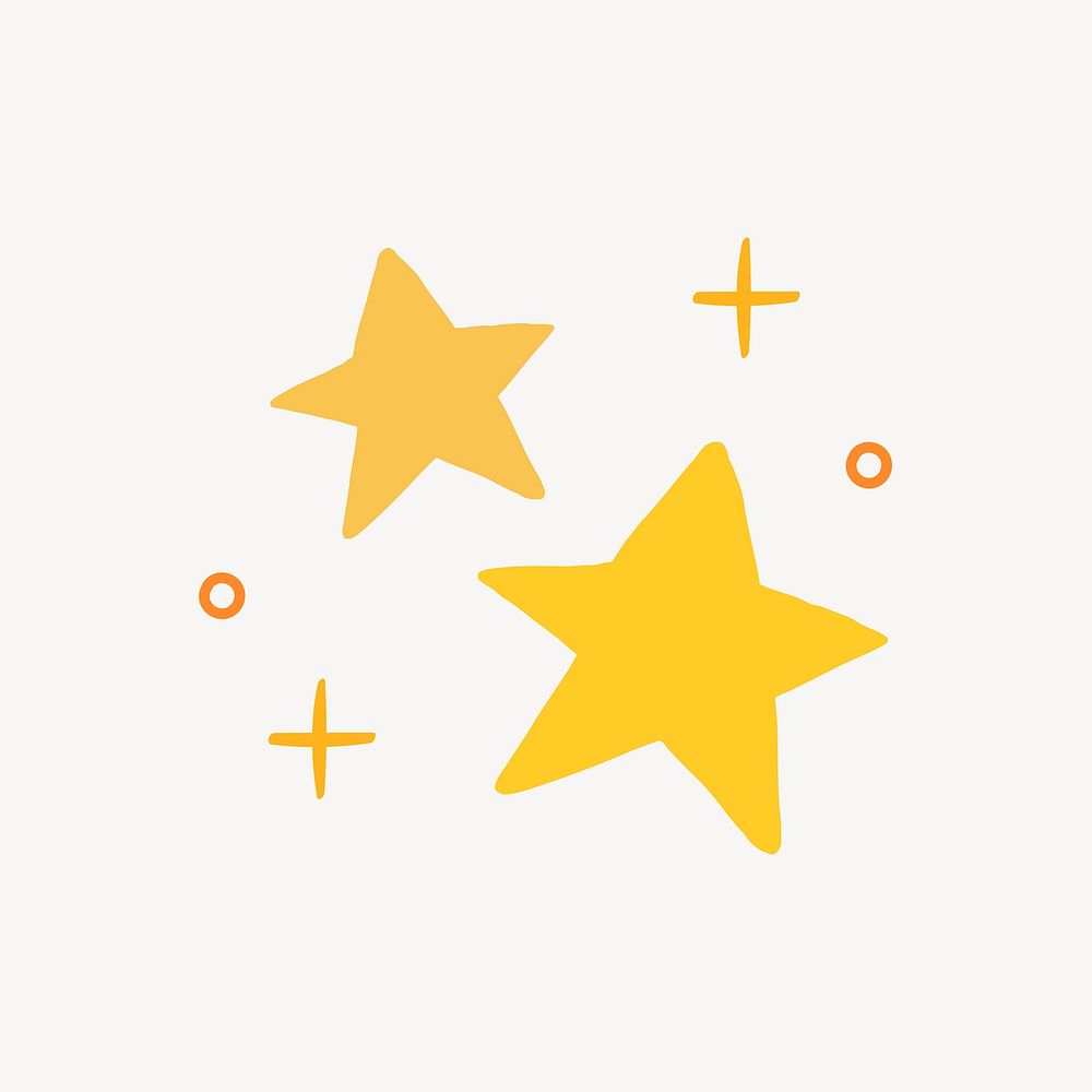Whimsical stars minimalist design vector | Free Vector - rawpixel