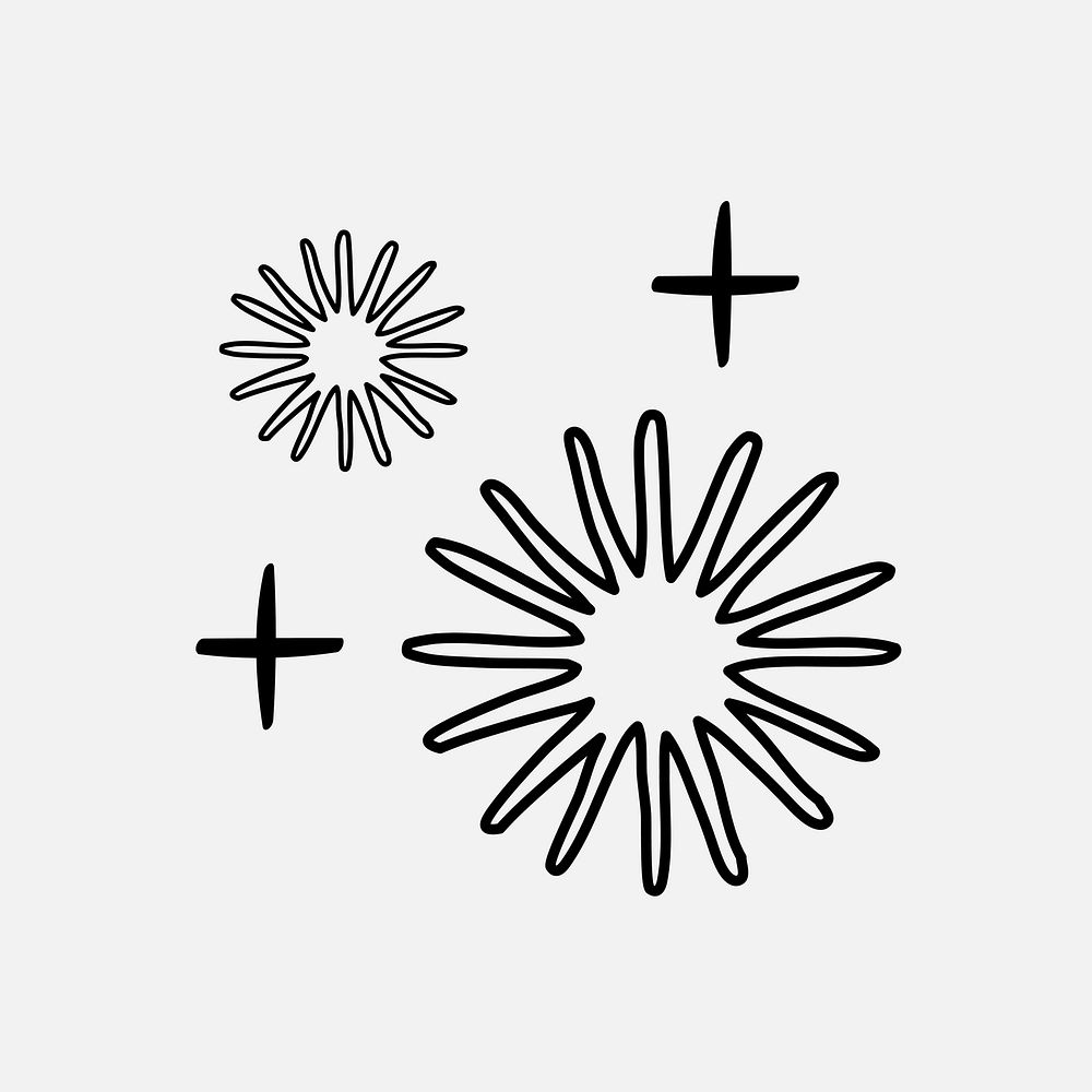 Minimalist starburst line art vector | Free Vector Illustration - rawpixel