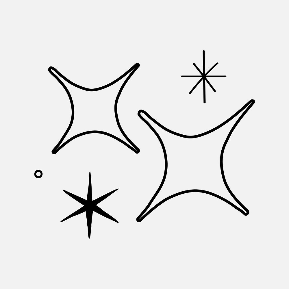 Minimalist starburst line art vector | Free Vector Illustration - rawpixel