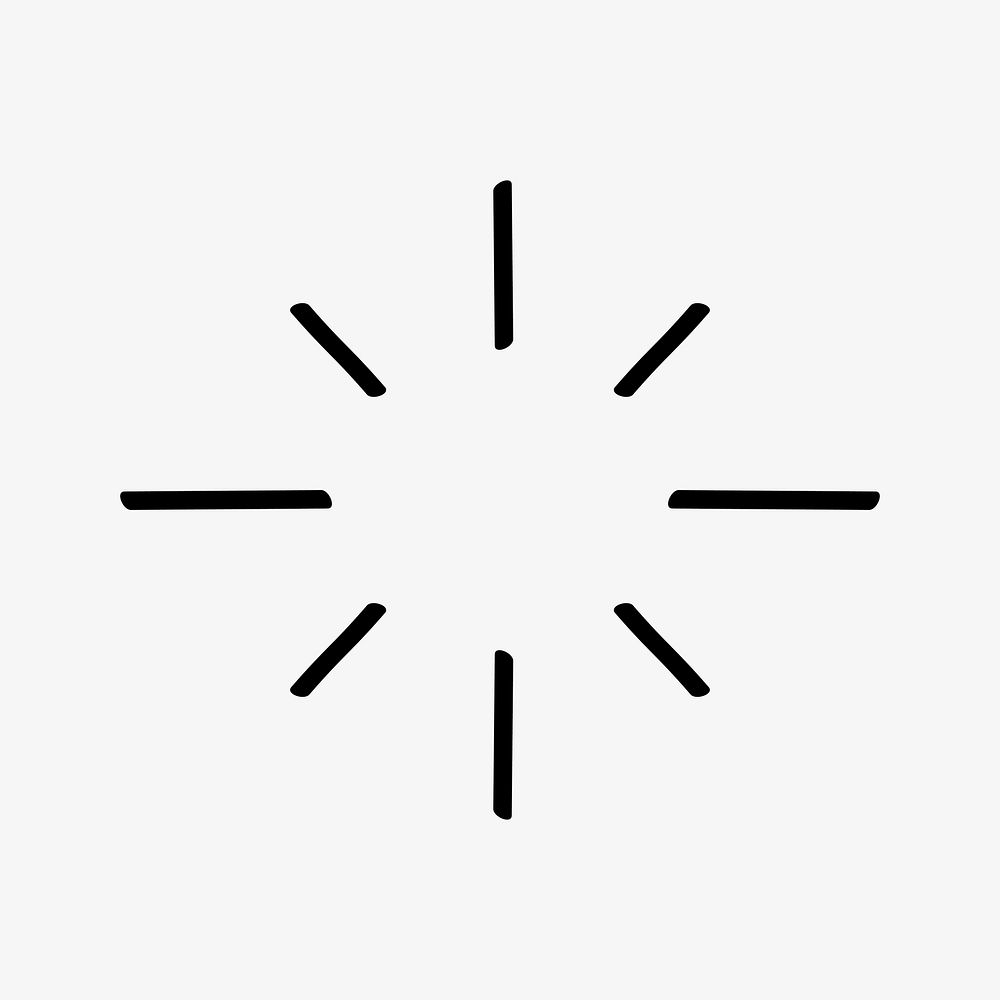 Minimalist starburst line icon vector | Free Vector Illustration - rawpixel
