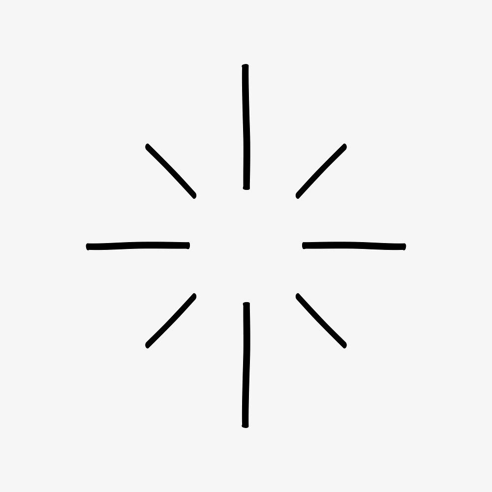 Minimalist starburst line art vector | Free Vector Illustration - rawpixel