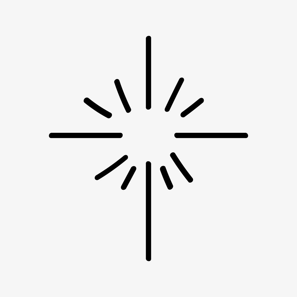 Minimalist starburst line art | Free Photo Illustration - rawpixel