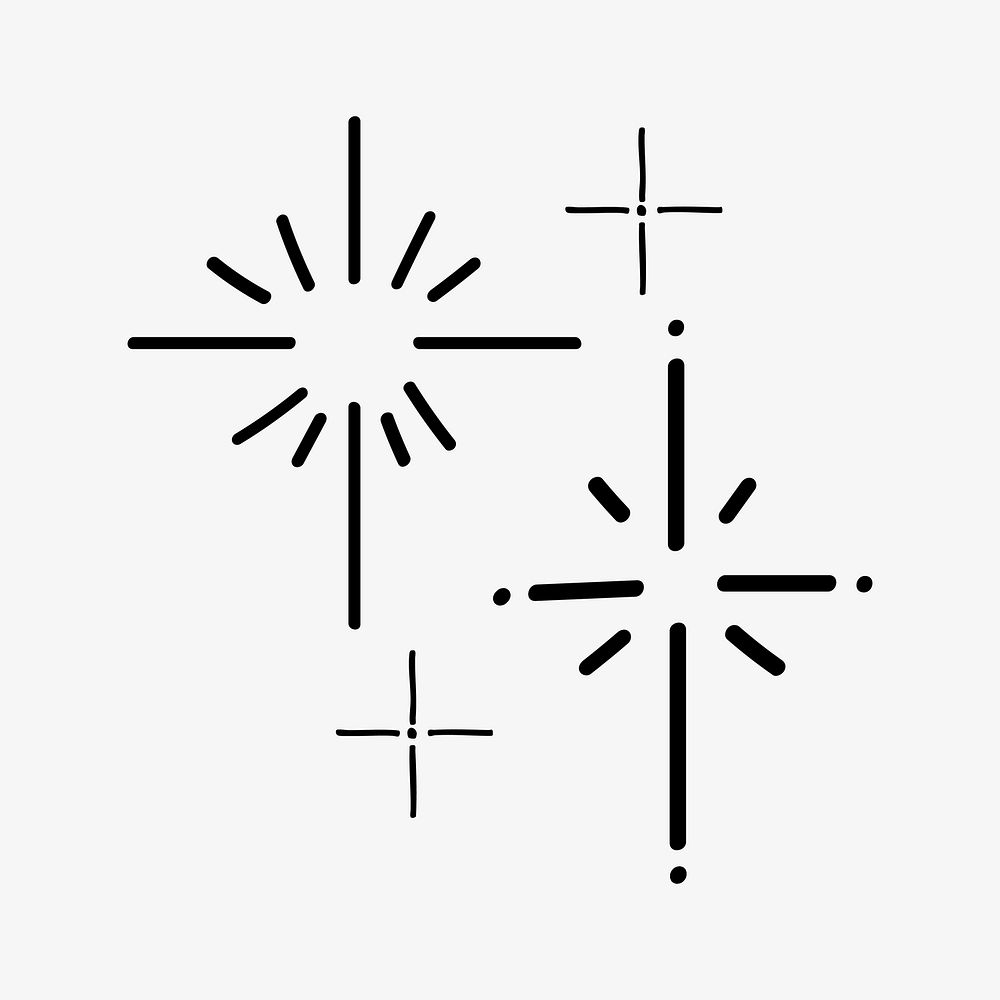 Minimalist starburst line art | Free Photo Illustration - rawpixel