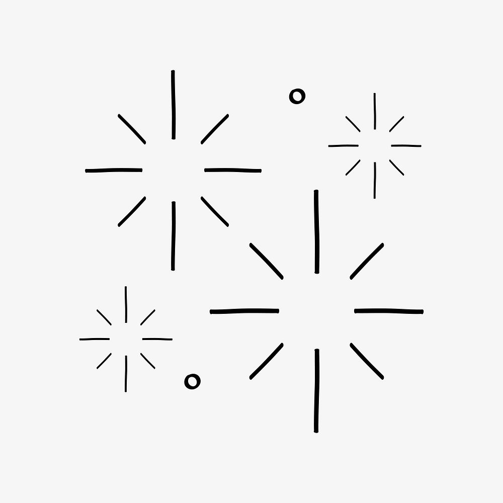 Minimalist starburst line art vector | Free Vector Illustration - rawpixel