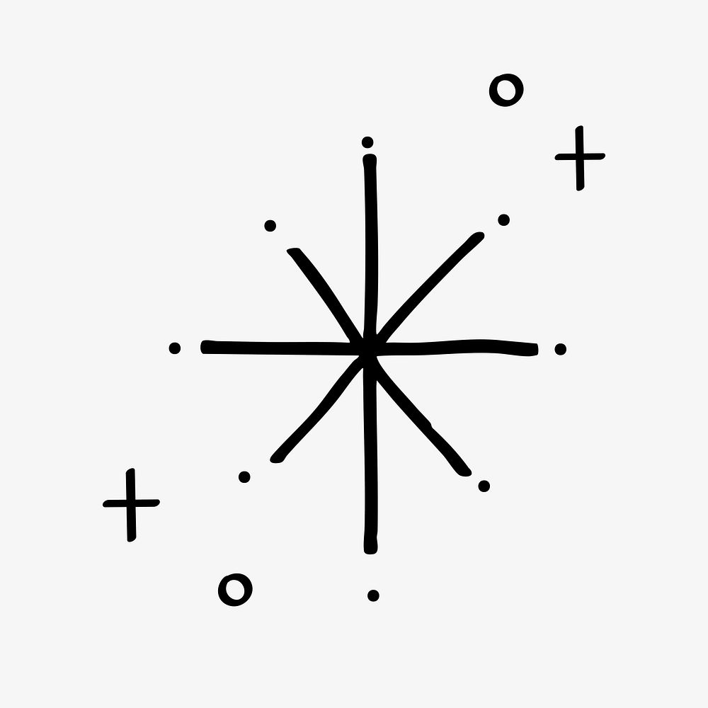 Minimalist starburst line art vector | Free Vector Illustration - rawpixel