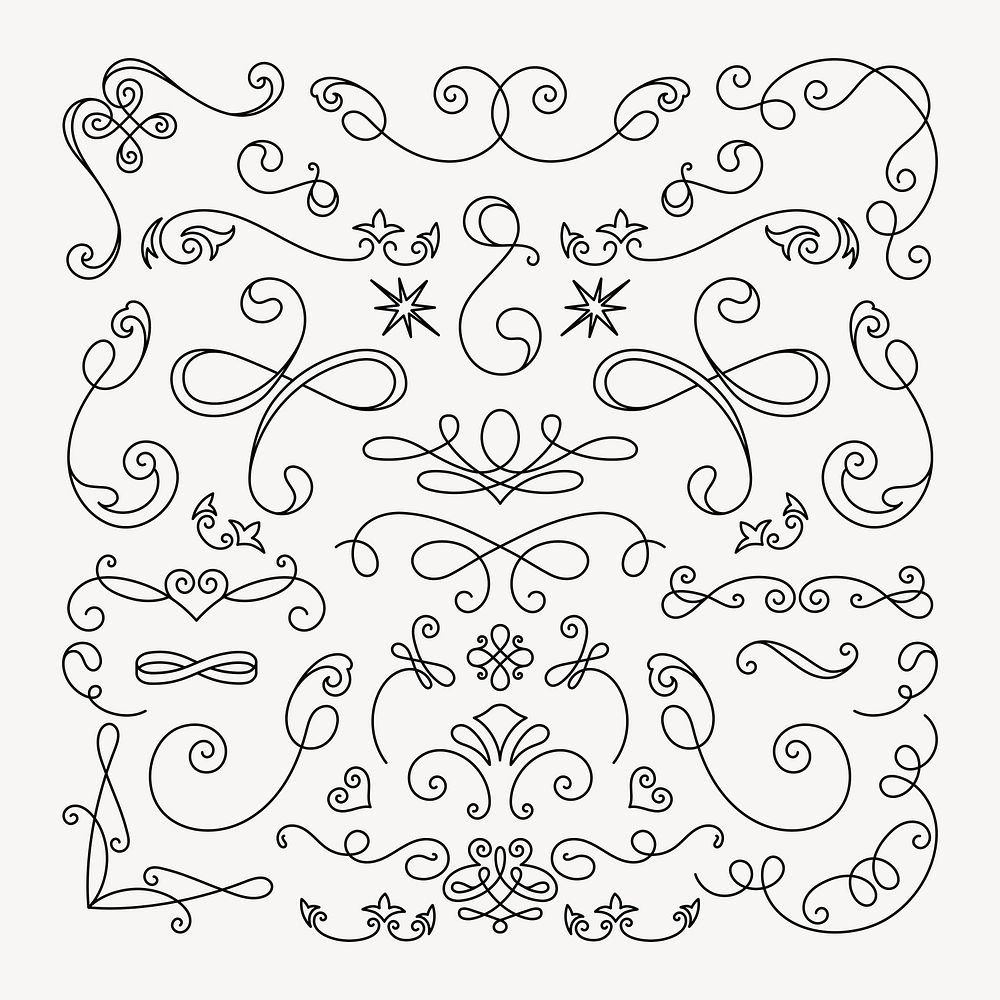 Elegant swirl designs decorative swirls | Premium Vector - rawpixel