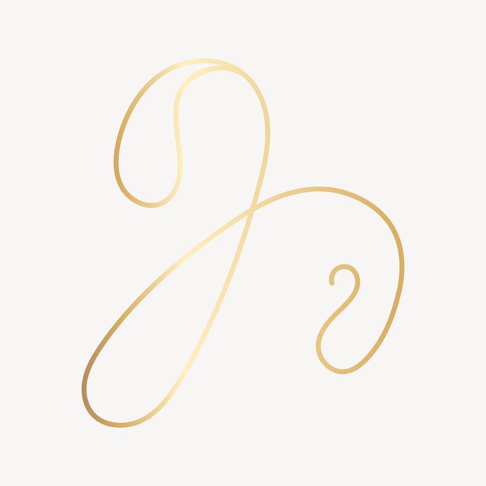 Elegant gold script letter, festive | Free Photo Illustration - rawpixel