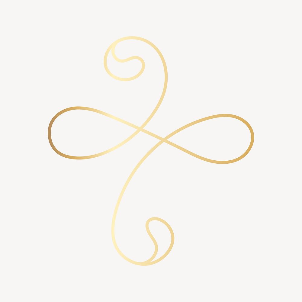 Elegant golden decorative swirl design, | Free Photo Illustration ...