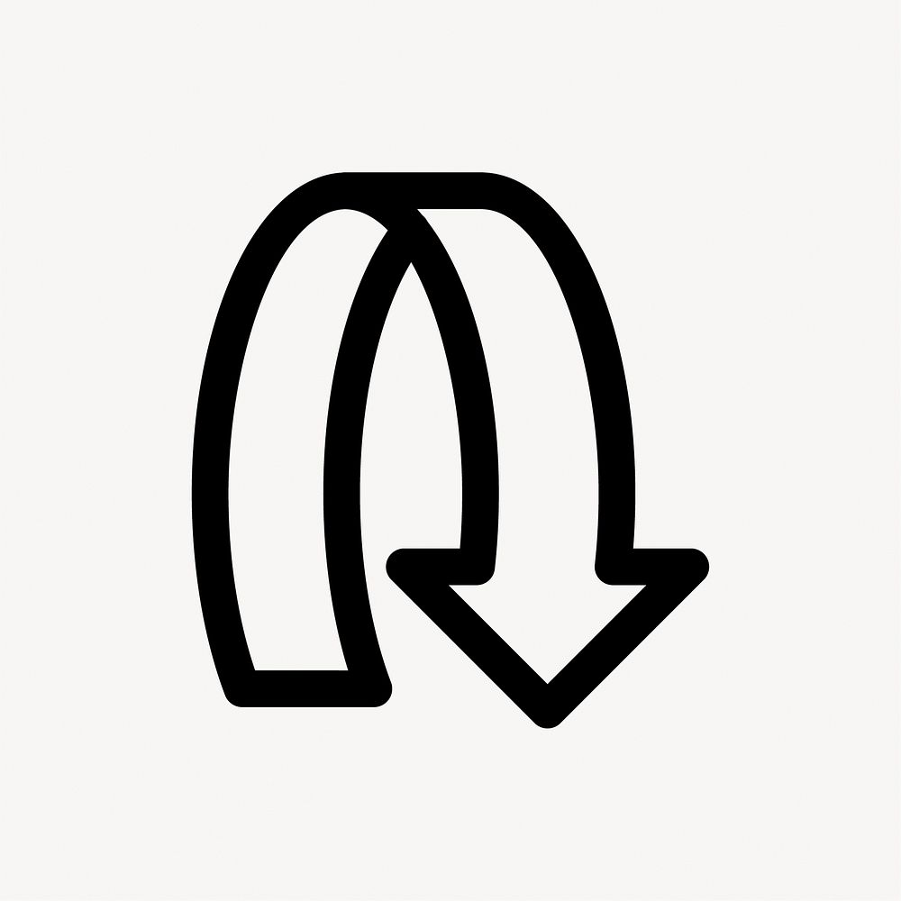 Curved arrow, direction, loop | Free Photo Illustration - rawpixel