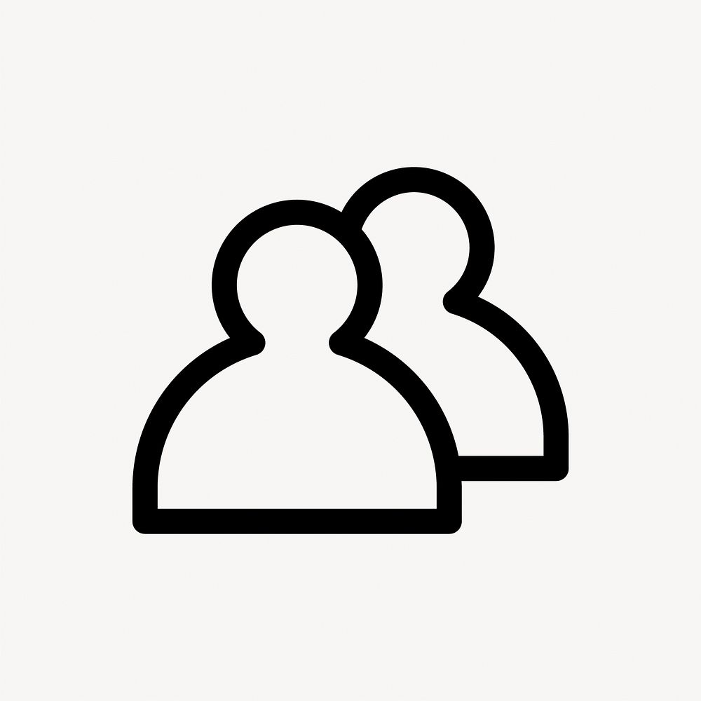 Minimalist user profile icon duo, | Free Vector - rawpixel