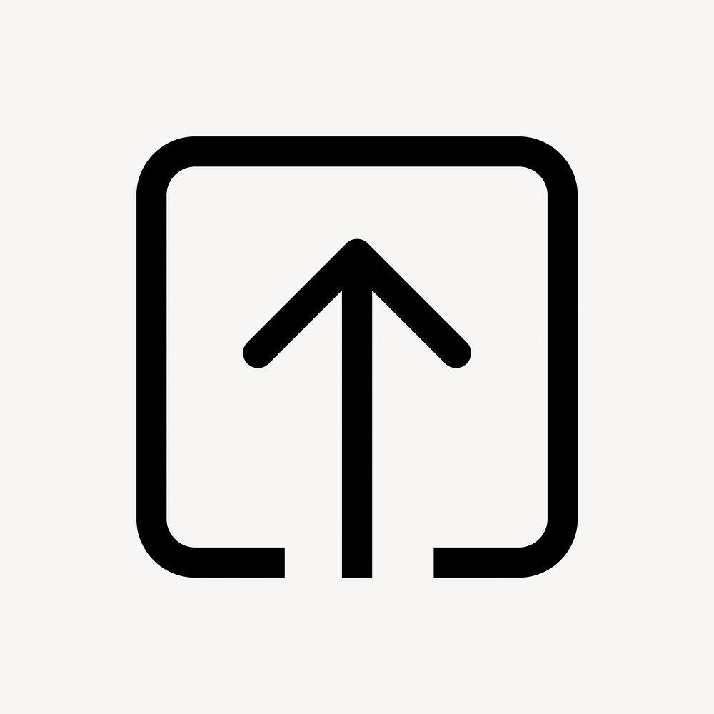 Upload icon arrow square, user | Free Vector - rawpixel