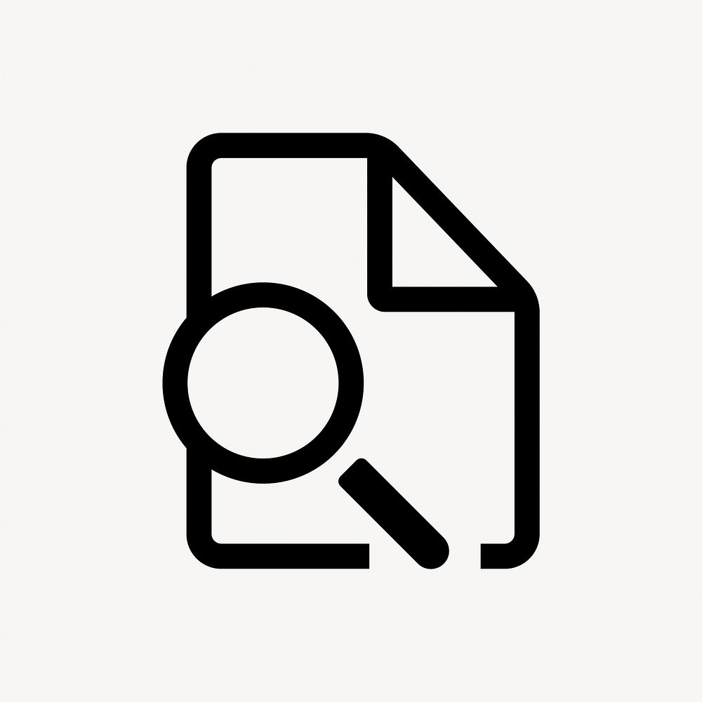 Document search icon magnifying glass, | Free Vector - rawpixel