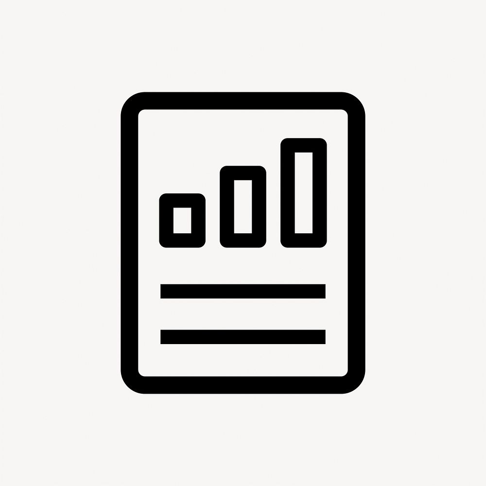 Bar chart report icon illustration | Free Photo Illustration - rawpixel