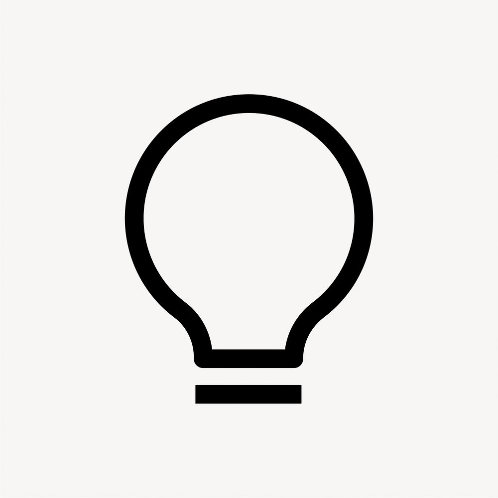 Minimalist light bulb icon design | Free Vector - rawpixel