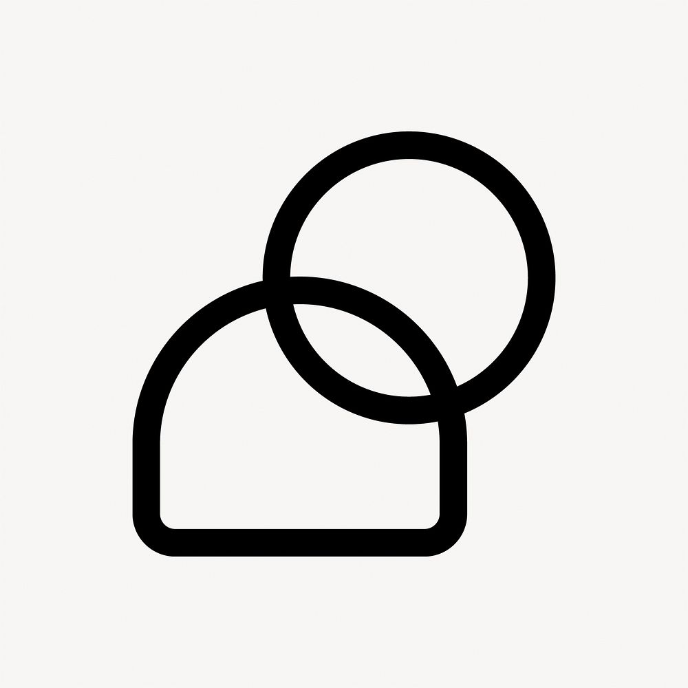 Minimalist geometric overlapping shapes, user | Free Vector - rawpixel